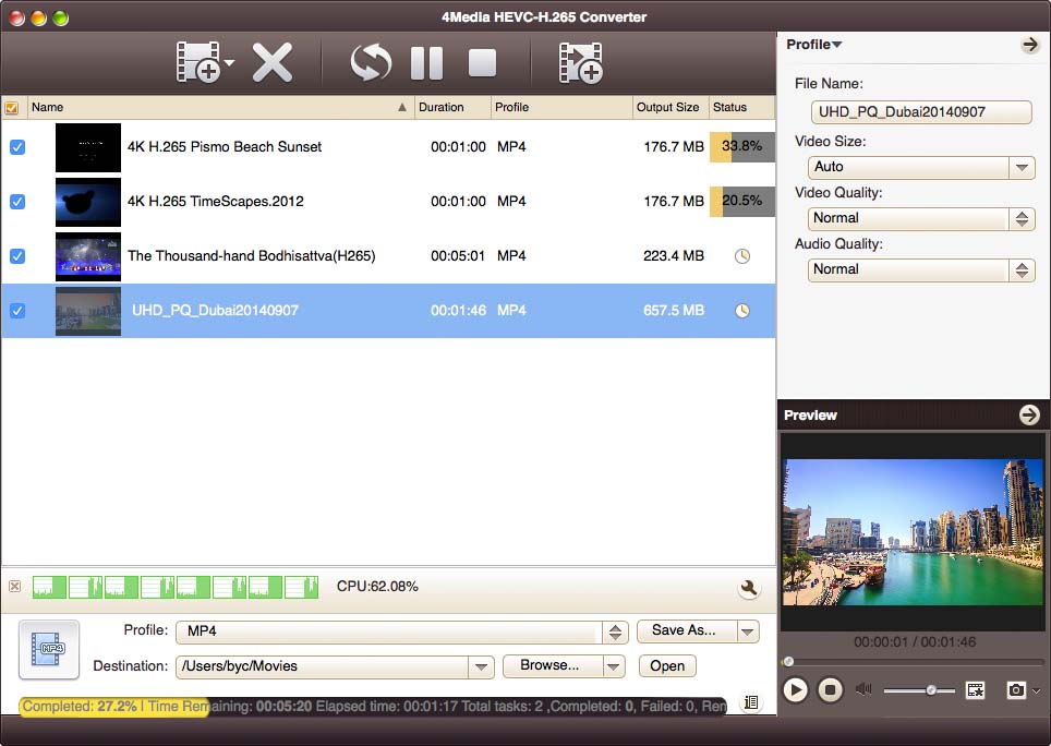 4Media HEVC H 265 Converter Screenshot 4Media HEVC H 265 Converter Screenshot